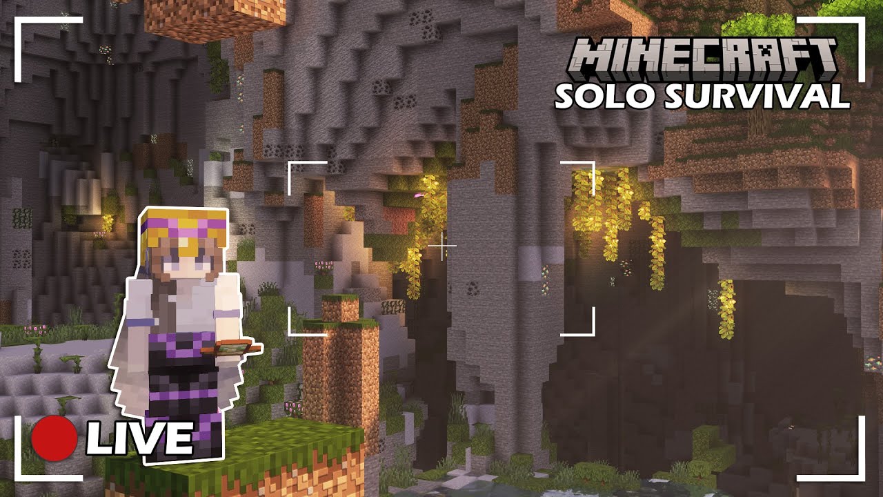 🔴Exploring a BEAUTIFUL Lush Cave | Day 2230+ Survival Minecraft 1.21.5 ...