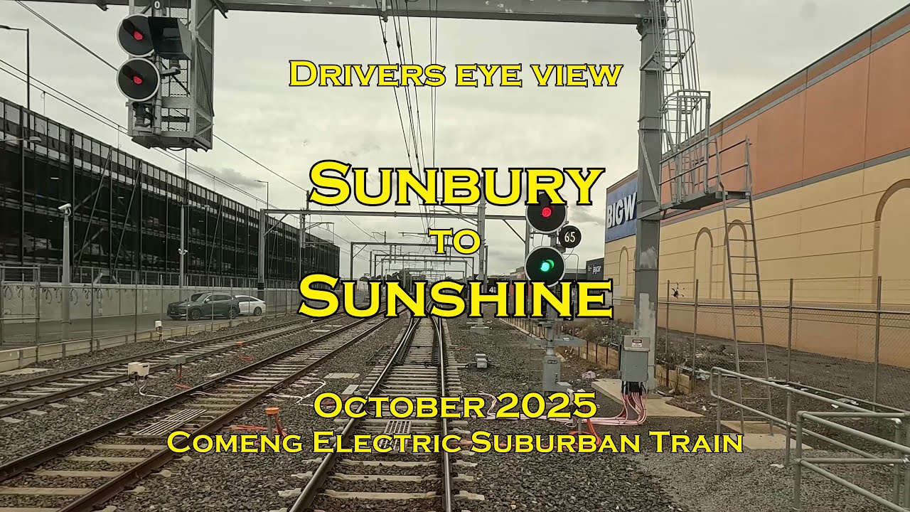 Drivers eye view, Sunbury to Sunshine, Comeng, Oct 2025 - YouTube