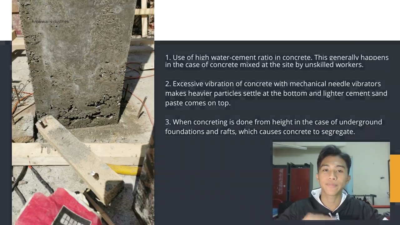 DCC10032 CIVIL ENGINEERING MATERIAL [SEGREGATION IN CONCRETE] - YouTube
