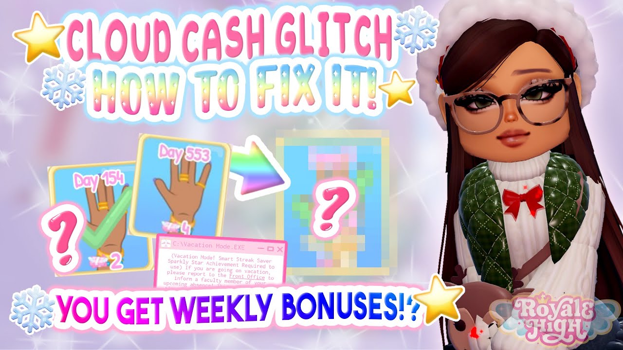 😱ALERT🤩 HOW TO FIX THIS 🤑CLOUD CASH GLITCH👀 | Royale High Glitterfrost - YouTube