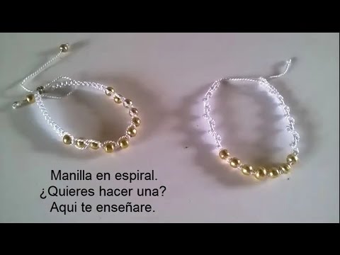 Tutorial manilla en espiral macrame (Básico) - YouTube