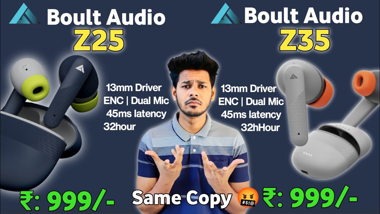 Boult Audio Z35 Vs Boult Audio Z25 🔥| 13mm Driver ⚡| Gaming 🔥| Same ...
