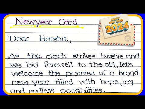 new year letter writing || letter writing on new year || newyear ...