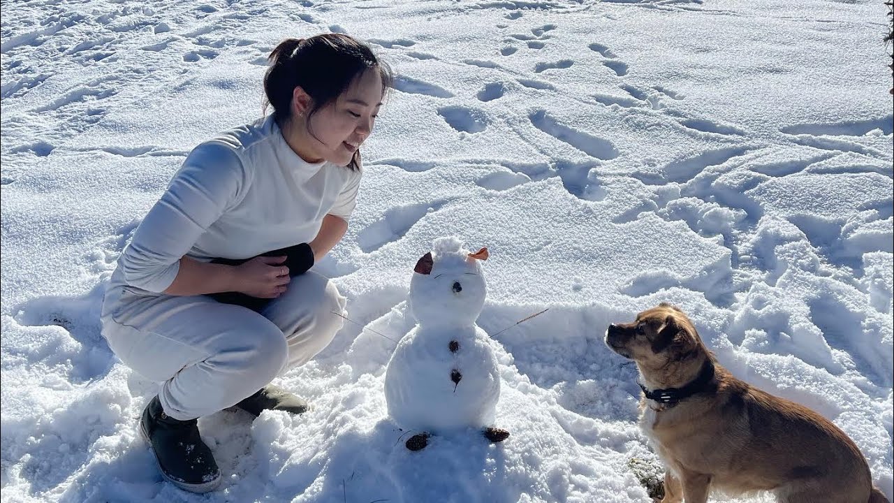 🇨🇭Traveling Appenzell ; Making snowman ⛄️, looking around, eating ...