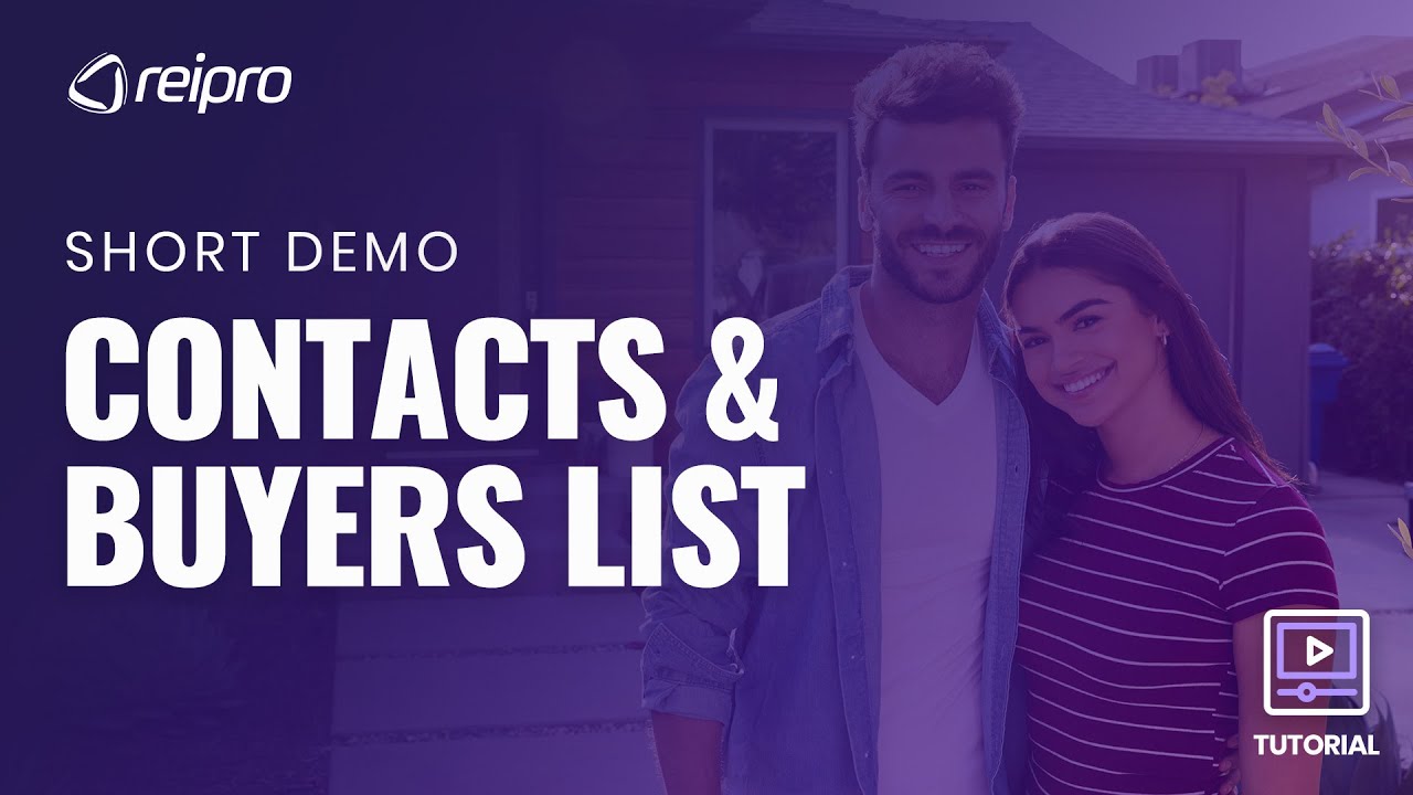 How to Create & Manage Your Real Estate Buyers List in REIPro - YouTube