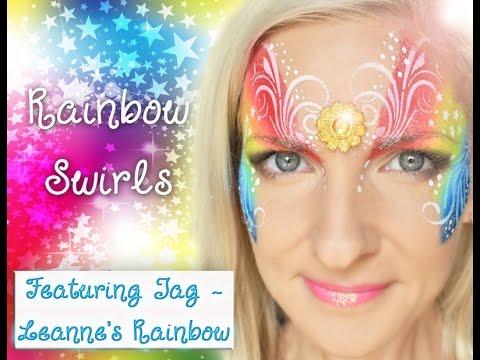 Rainbow Mask Face Painting Tutorial - YouTube