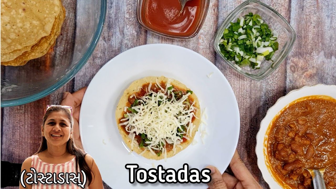 Tostadas - Indian Version | Veg Mexican Tostada Recipe - Indian way ...