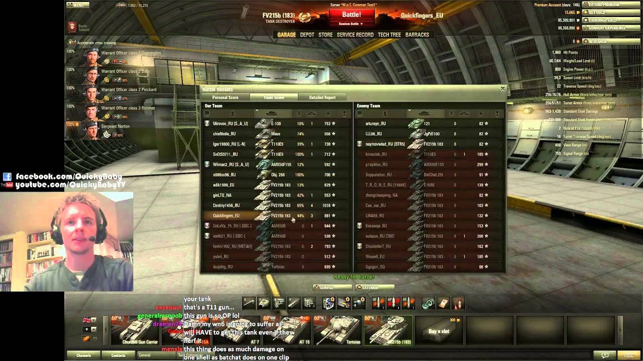 World of Tanks || FV215b (183 mm) Gameplay! - YouTube