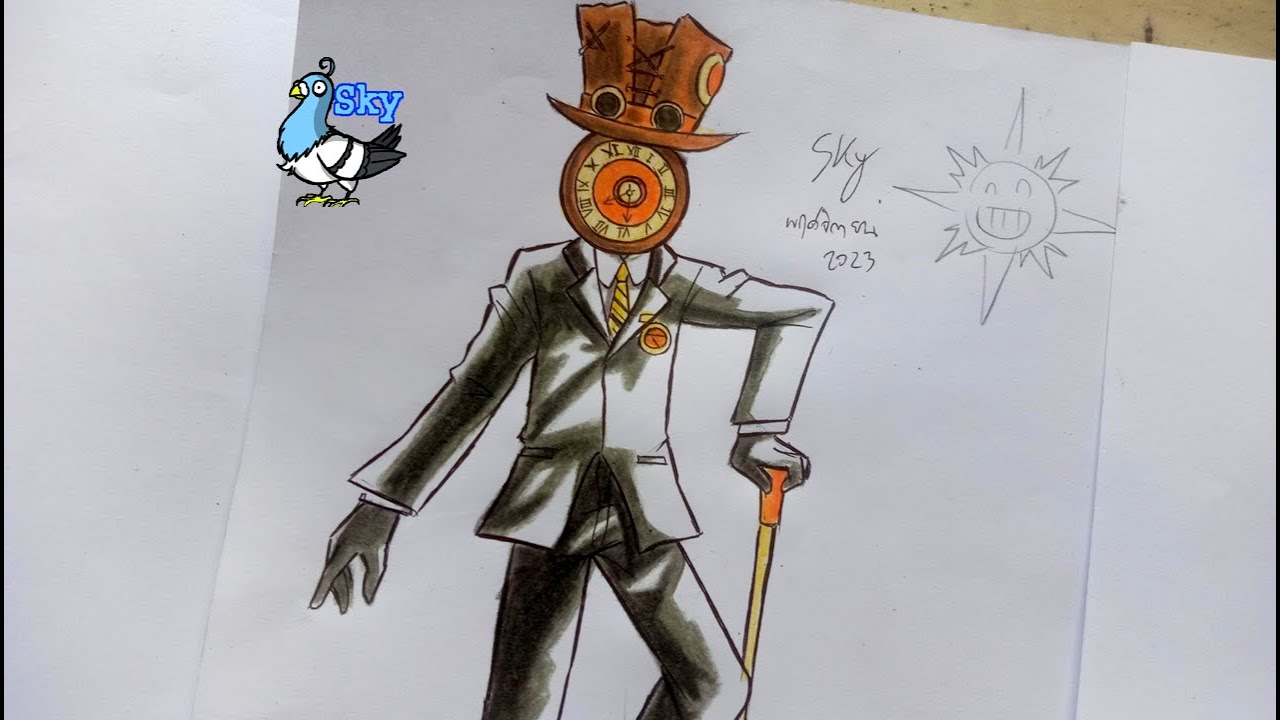 สอนวาด ชีฟ คล็อกแมน : How to Draw Cheif ClockMan | DOM Studio's Skibidi ...
