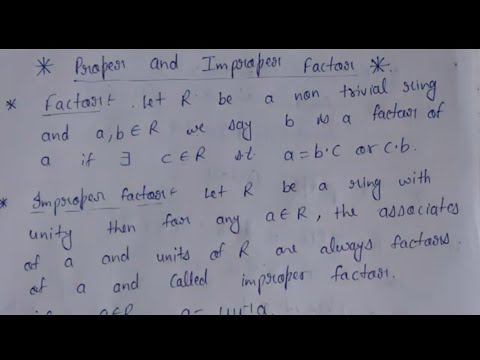 14. Factor, proper Factor and improper Factor definition and examples ...