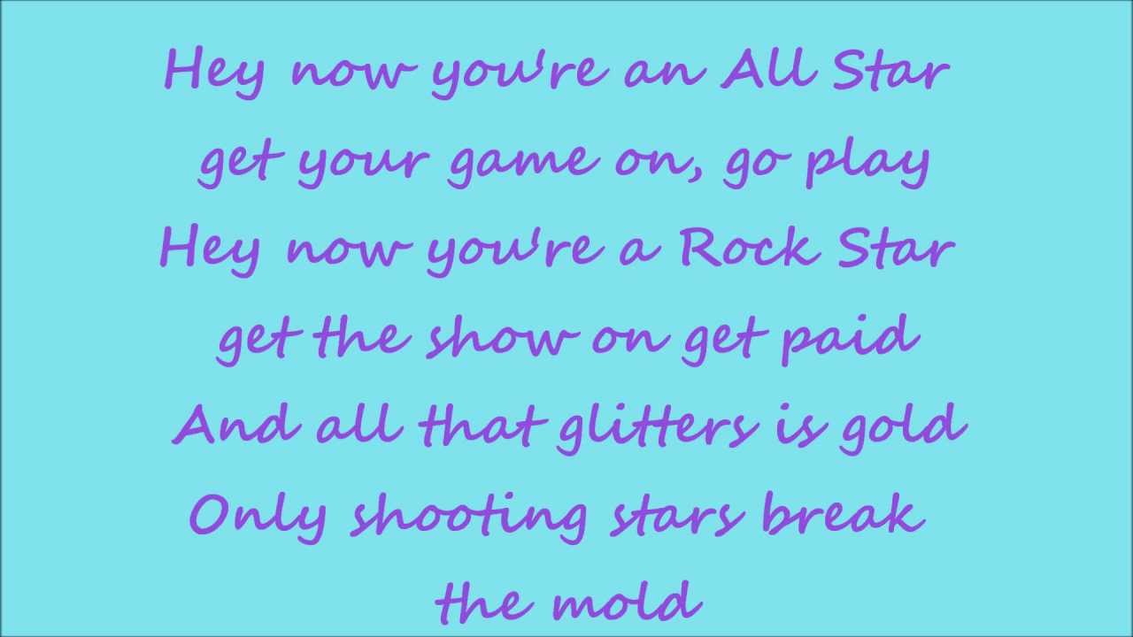 All Star- Smash Mouth Lyrics - YouTube