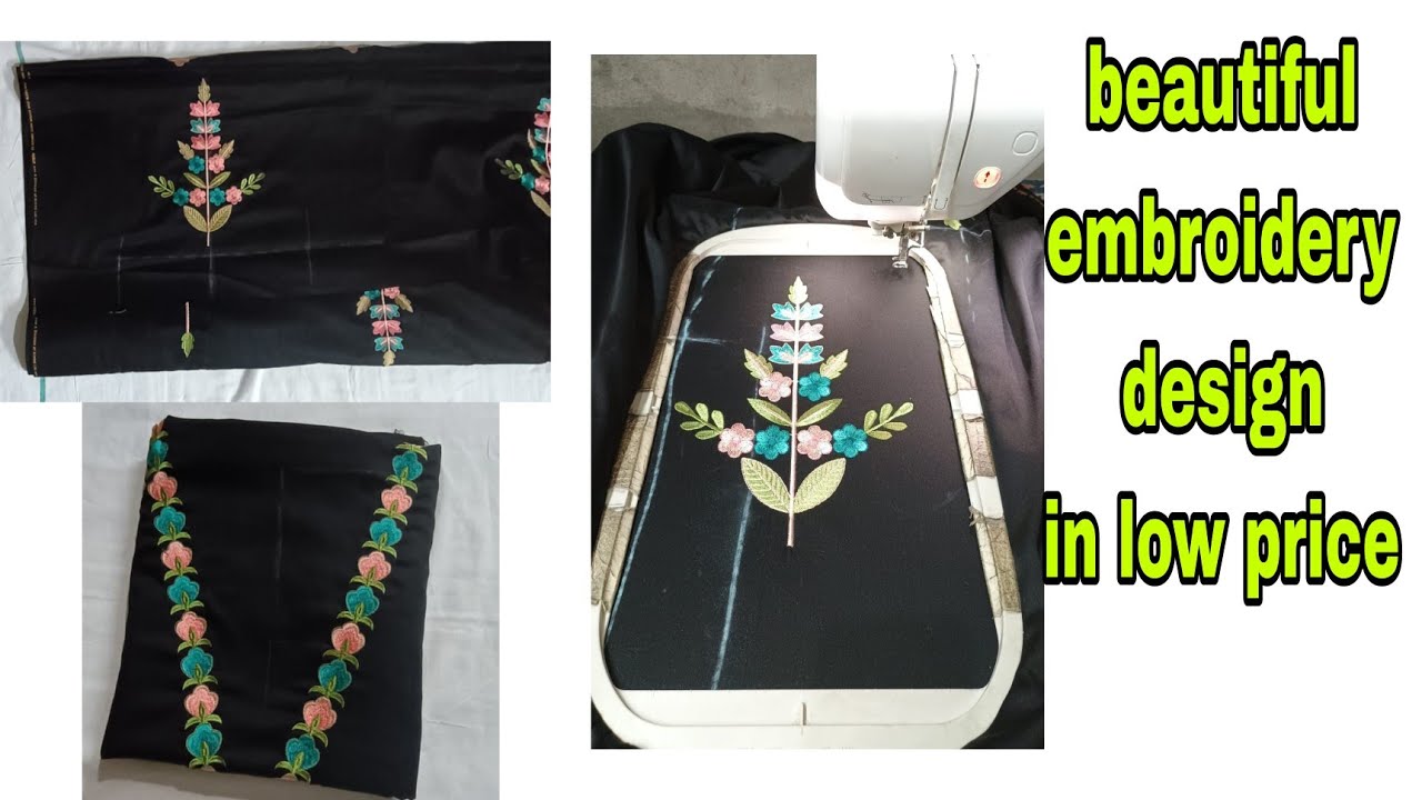 beautiful embroidery work suit || party wear black suit design || black ...