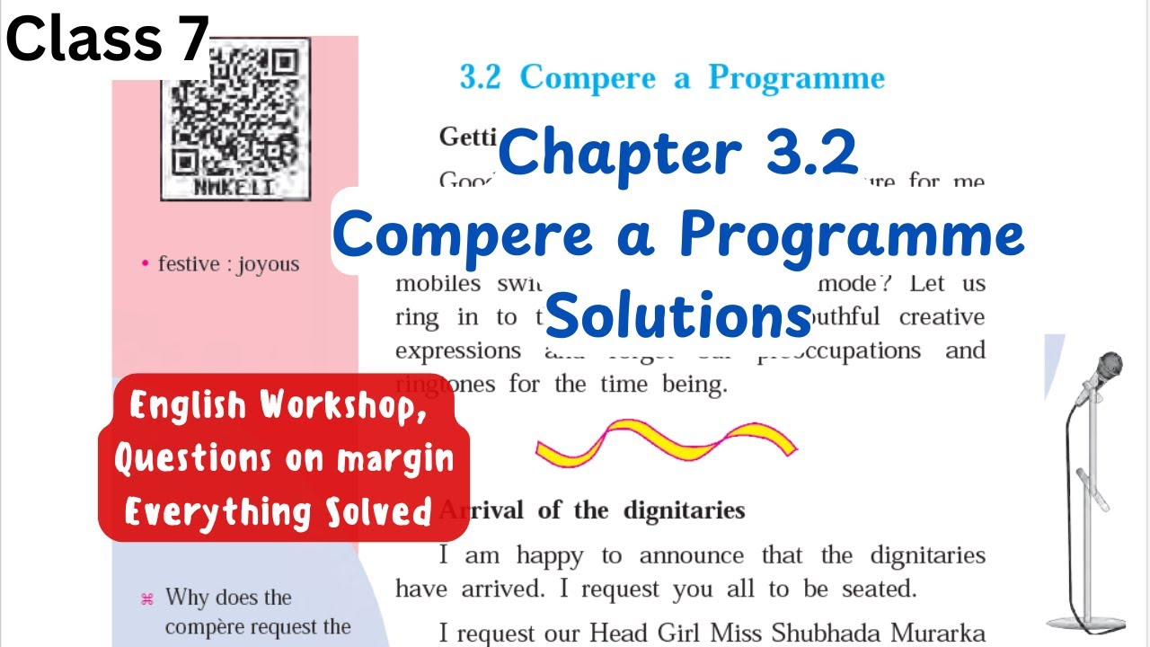 Compere a Programme | Chapter 3.2 | English class 7 | solutions | state ...