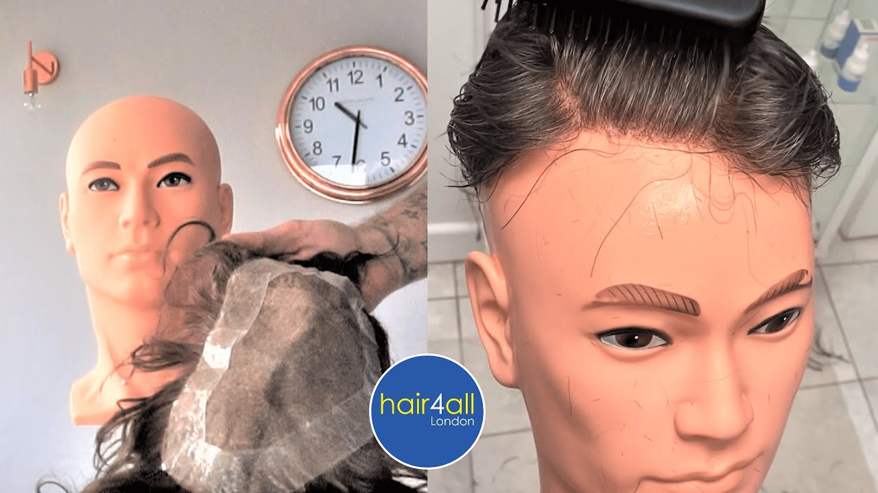 How We Cut a Hair System Close Up | Non-Surgical Hair Replacement ...