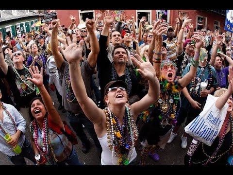 Bead Throwing Parade at Carnival Mardi Gras Fat Tuesday new orleans la ...