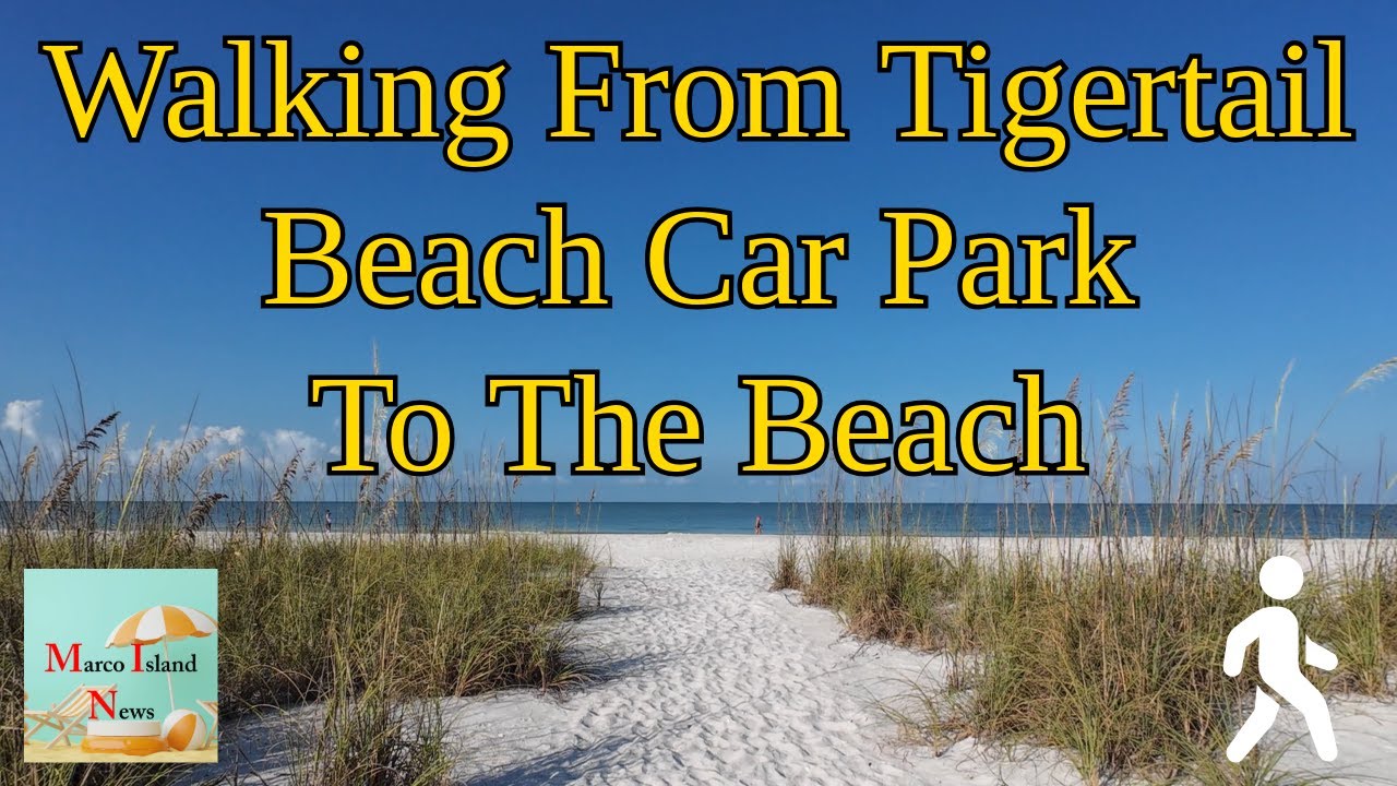 Walking from Tigertail Beach car park to the beach Marco Island Florida ...