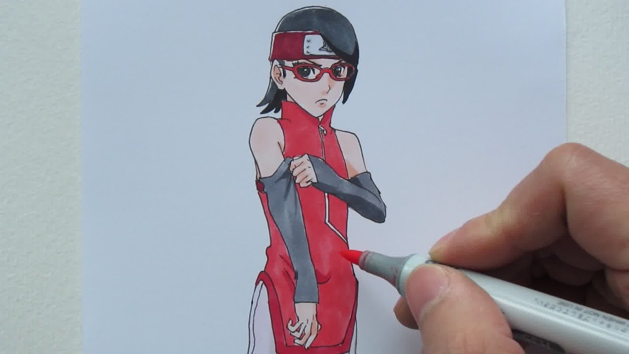 How to Draw Sarada - YouTube