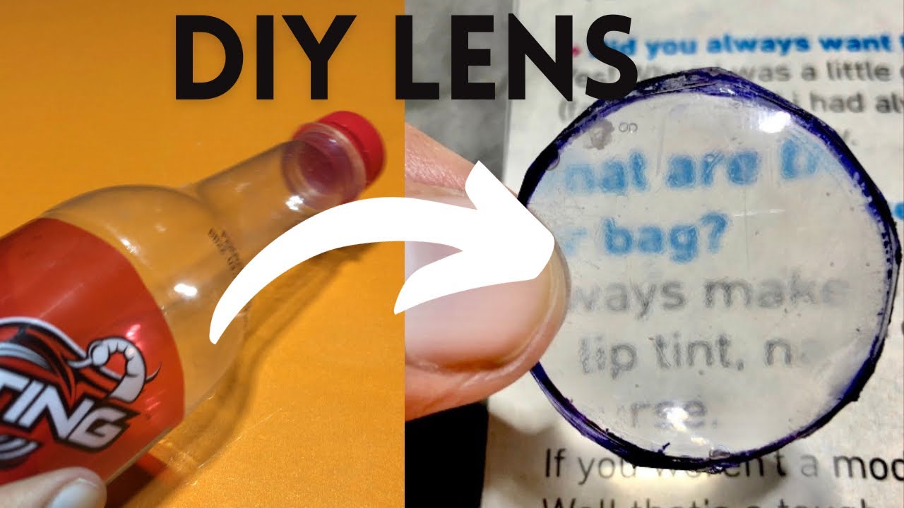 How to make a Lens at Home With Plastic Bottle | DIY Magnifier ...