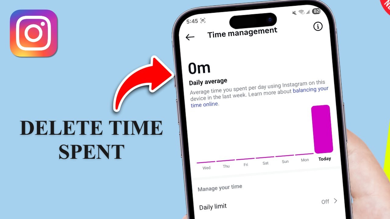 How To Delete Time Spent on Instagram - YouTube