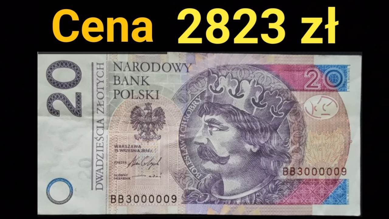 Szok 2823 złote za Banknot o Nominale 20 złotych Bolesław Chrobry Luty ...