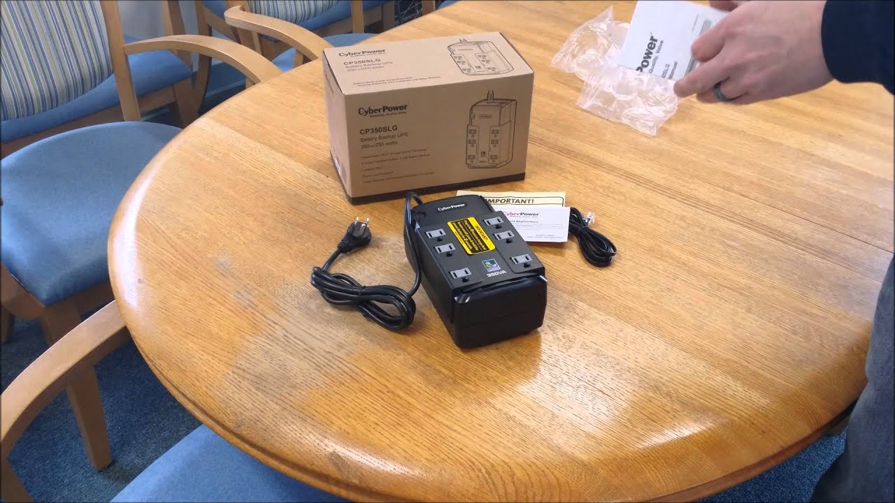 CyberPower CP350SLG Standby UPS 350VA 255W unboxing by Intellibeam.com ...