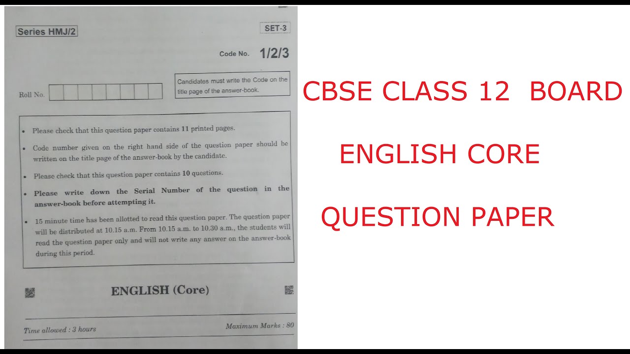 CBSE CLASS 12 BOARD ENGLISH CORE QUESTION PAPER FULLY SOLVED 2020 YouTube cbse-class-12-board-english-core-question-paper-fully-solved-2020-youtube