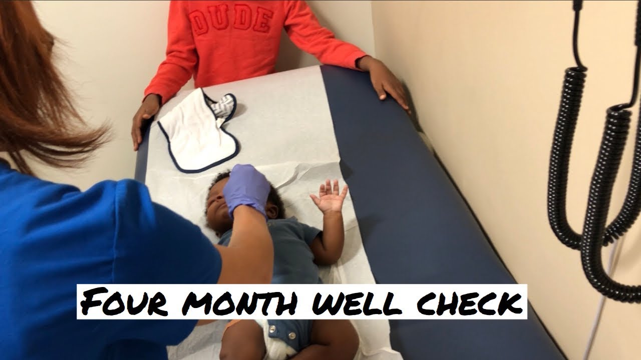 Four month well check | Baby gets shots | Four month check up | 9-29-18 ...