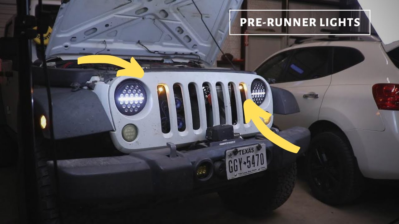 Adding Custom Jeep Pre-Runner Style Lights! - YouTube
