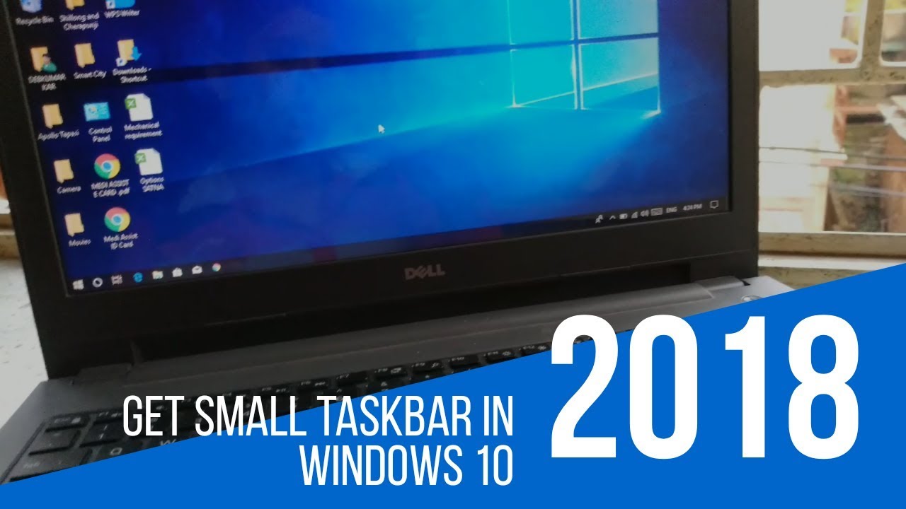 How to get small taskbar in Windows 10. - YouTube
