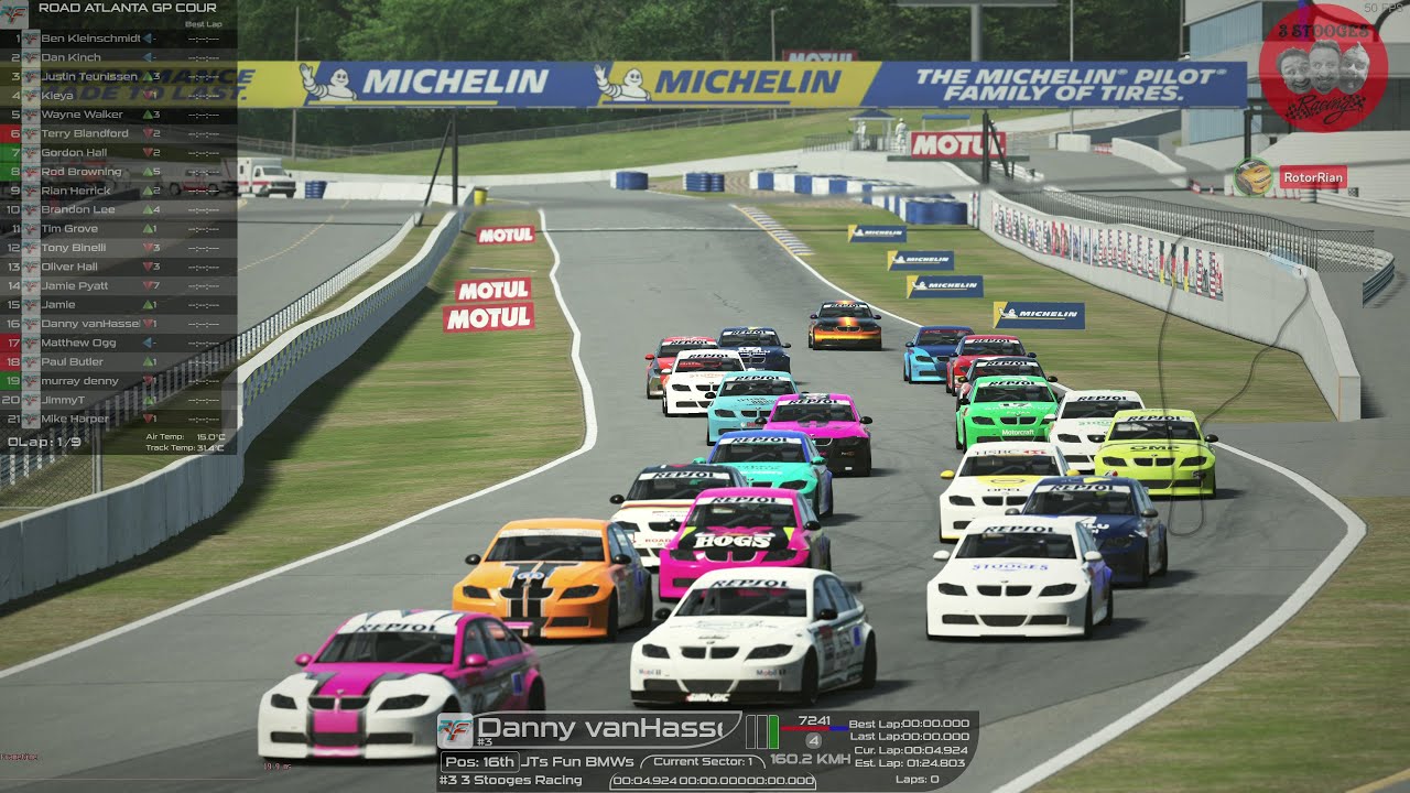 2024 06 08 Race 2 rfactor 2 mod BMW WTCC E90 Road Atlanta 2024 - YouTube