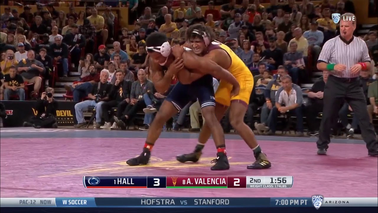 #1 Mark Hall (PSU) vs #8 Anthony Valencia (ASU) 174 lsb Nov 22 ...