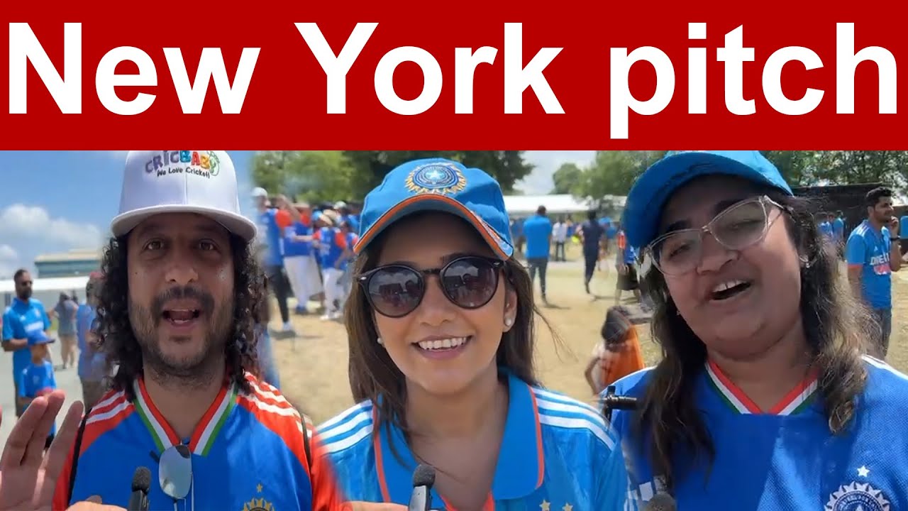 Fans on New York pitch for Pak India match - YouTube