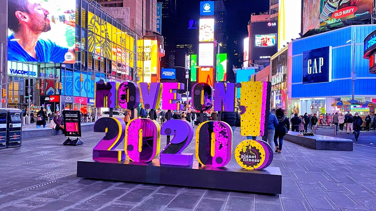 Times Square New York City Walking Tour at Night a Week ahead of New ...