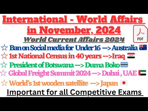 International Current Affairs 2024 | World Current Affairs 2024 ...