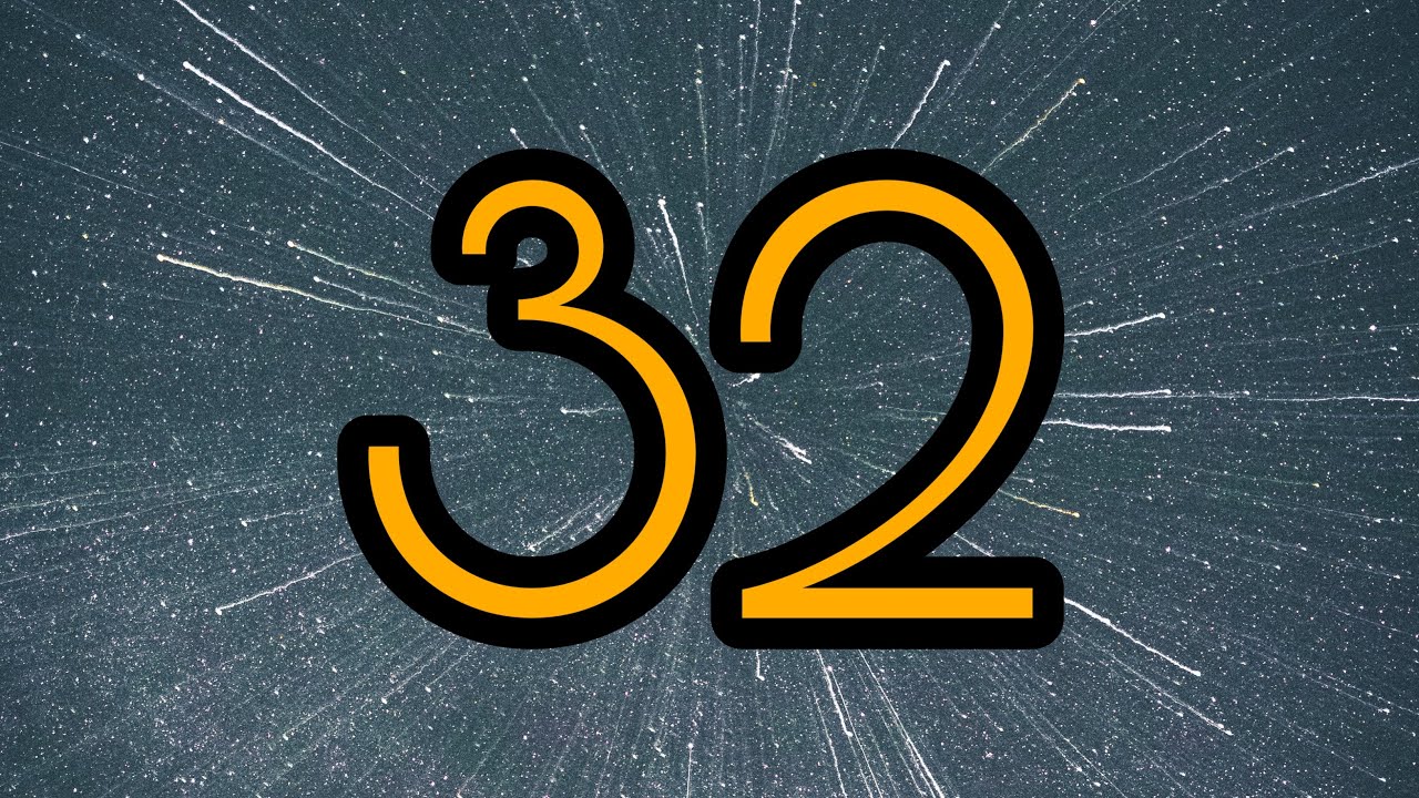 32 Second Timer ⏰ | Bright big yellow numbers and relaxing background ...