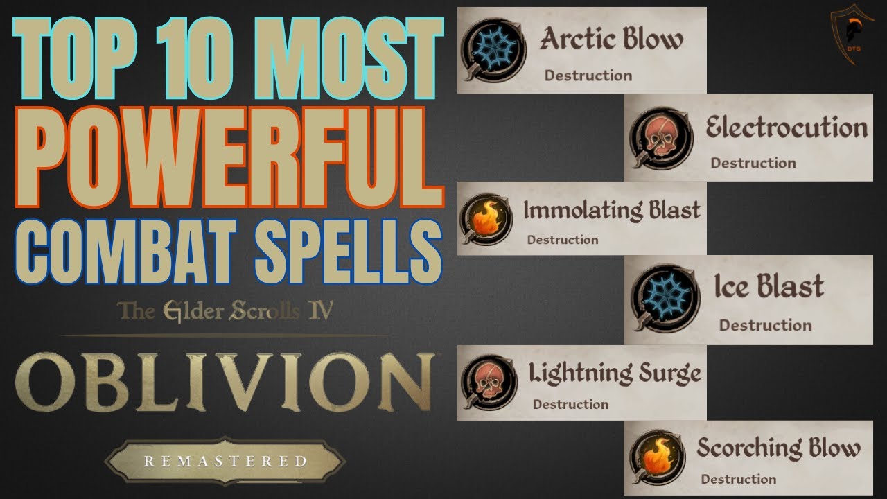 Top 10 Most Powerful Destruction Spells | Oblivion Remastered - YouTube