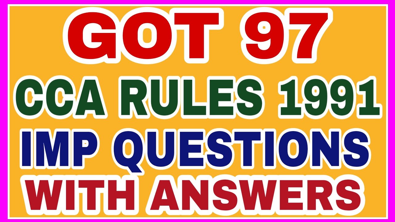 AP CCA RULES 1991 TEST GOT 97 DEPARTMENTAL TESTS YouTube AP CCA RULES 1991 TEST GOT 97 DEPARTMENTAL TESTS YouTube