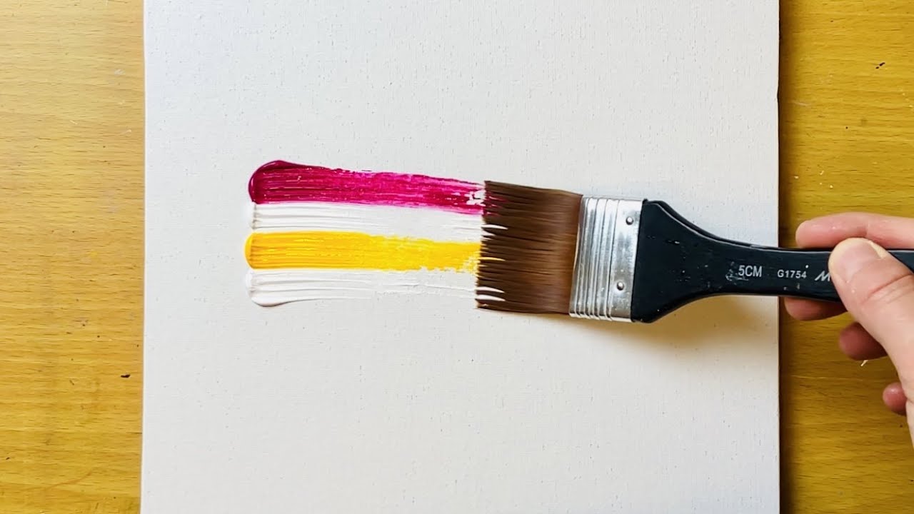 Simply Aesthetic Painting / Acrylic Painting for Beginners Step by Step ...