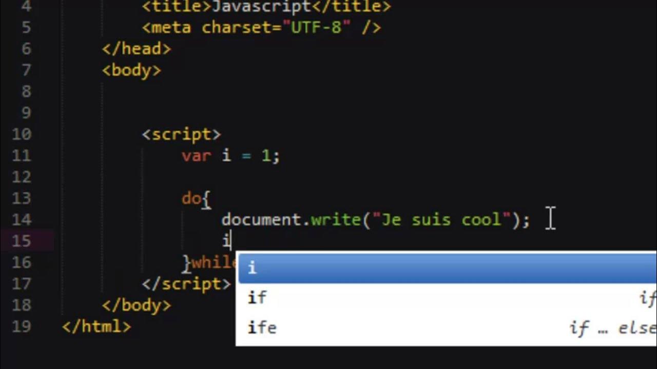 Javascript - 24 - La boucle do while - YouTube