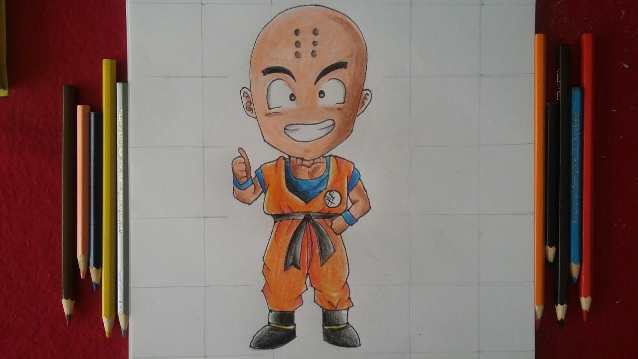 COMO DIBUJAR A KRILIN CHIBI/HOW TO DRAW KRILIN CHIBI/NANDO TDH - YouTube