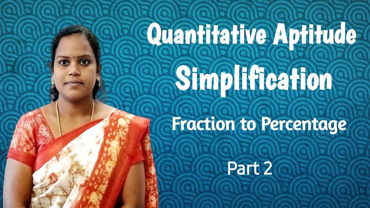 Quantitative Aptitude | Simplification Important Topics | Fraction to Percentage | Part 2 - YouTube