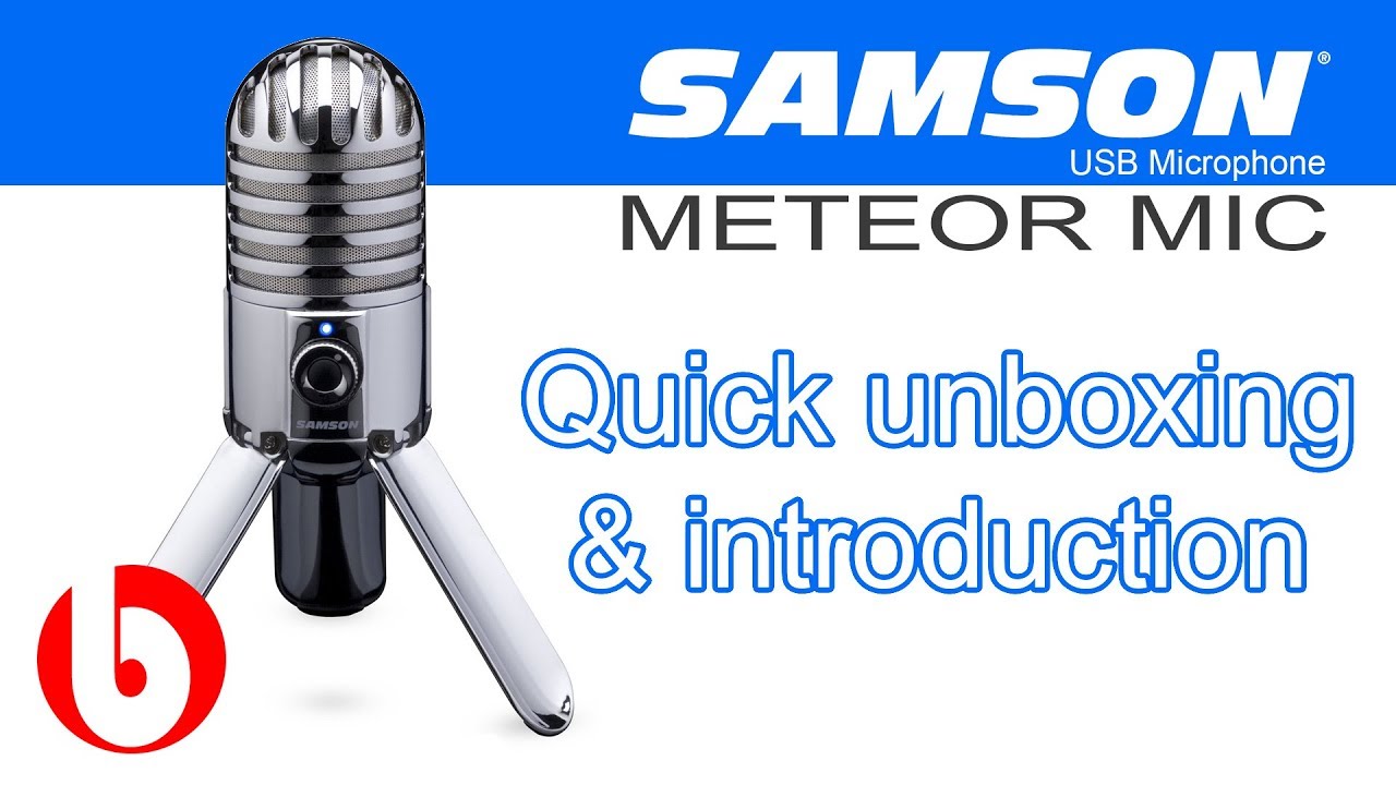 SAMSON Meteor USB Microphone (quick unboxing & introduction Chrome ...