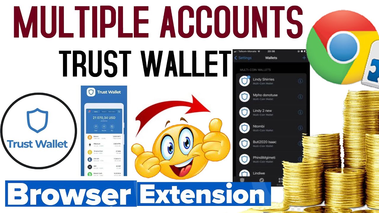 How To Create Multiple Account In Trust Wallet/Multi Coin Wallets - YouTube