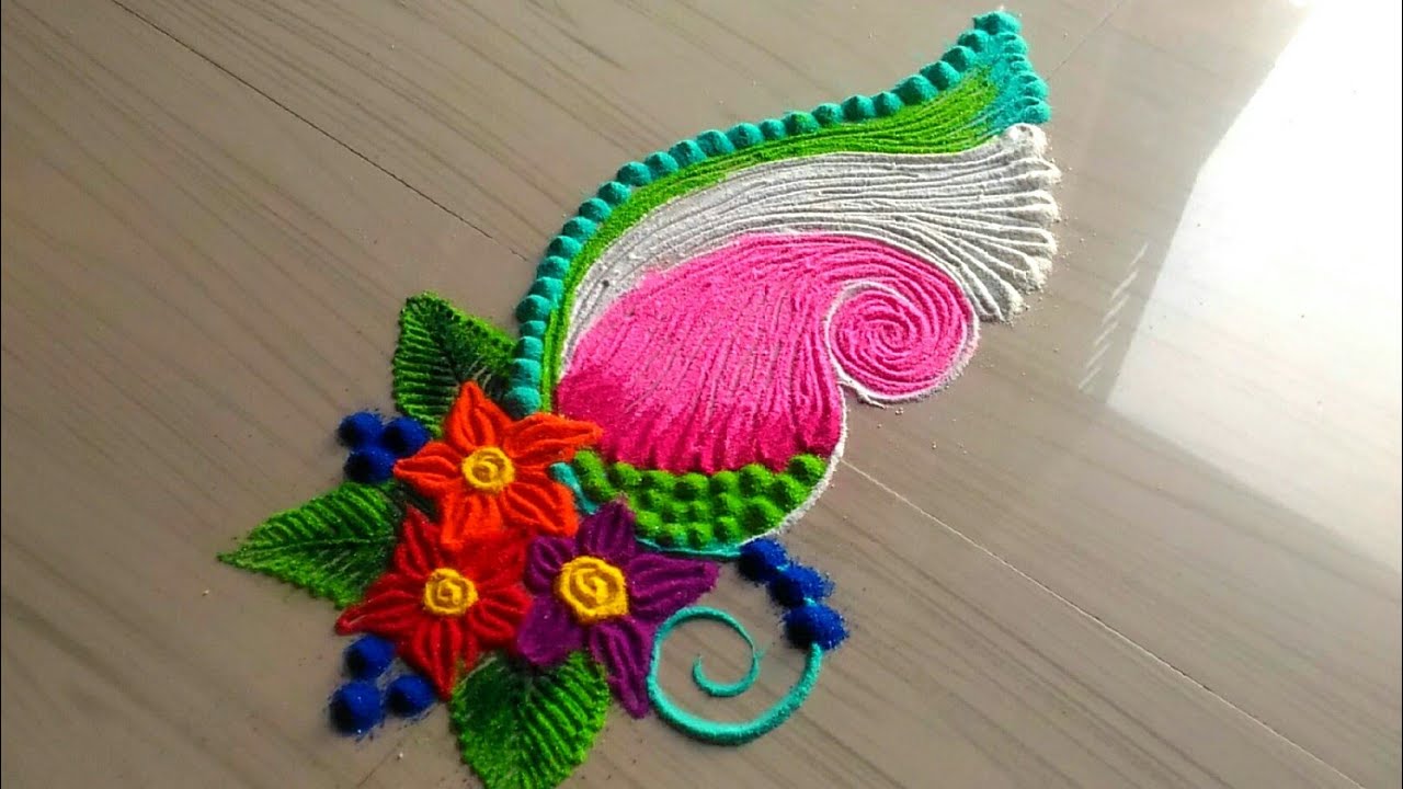 Rangoli designs for daily 280 - YouTube