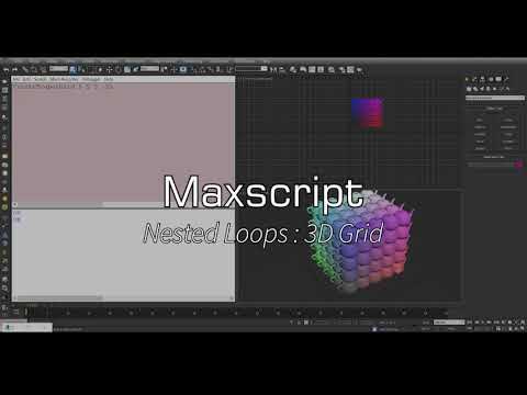 Maxscript : Nested loops - 3D Grid - YouTube