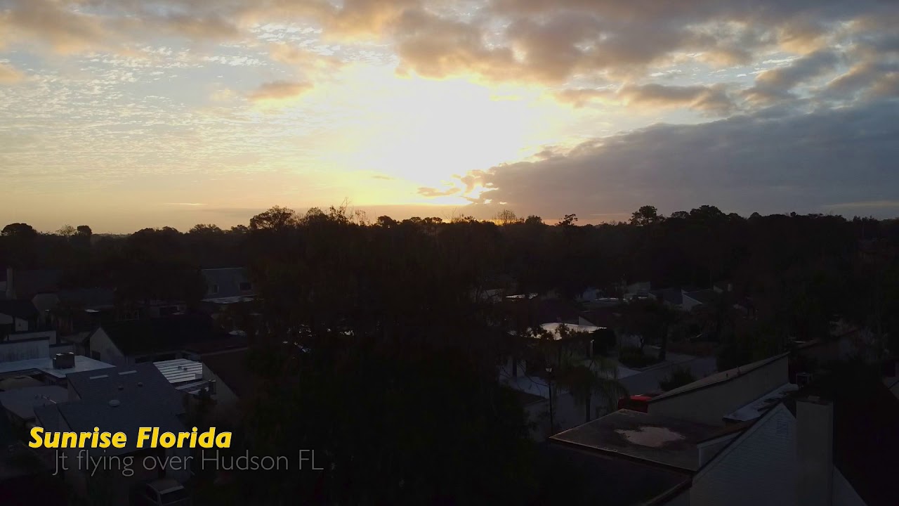 Flying over Florida sunrise edition - YouTube