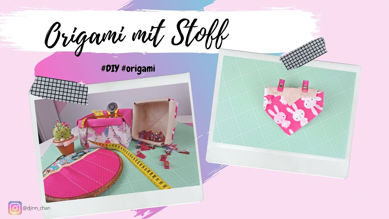 Origami mit Stoff! Falte dir ein Utensilo - YouTube