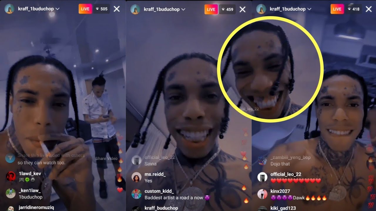 Kraff Vibing to his Hit Songs on Instagram Live - YouTube