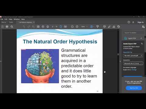 The Natural Order Hypothesis | Tanjila Habib | RPSU | - YouTube