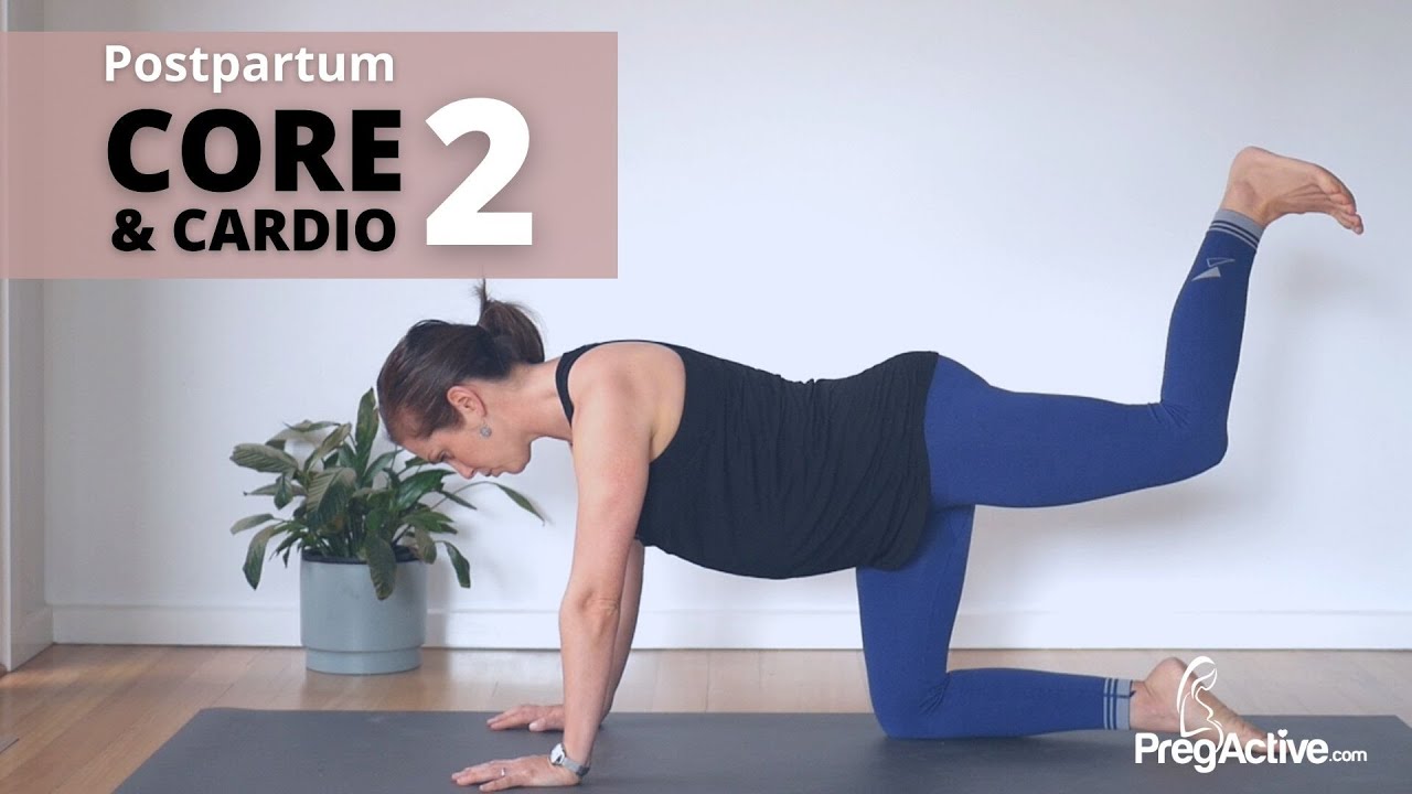 Postpartum Workout Core and Cardio 2 for MOMS - YouTube